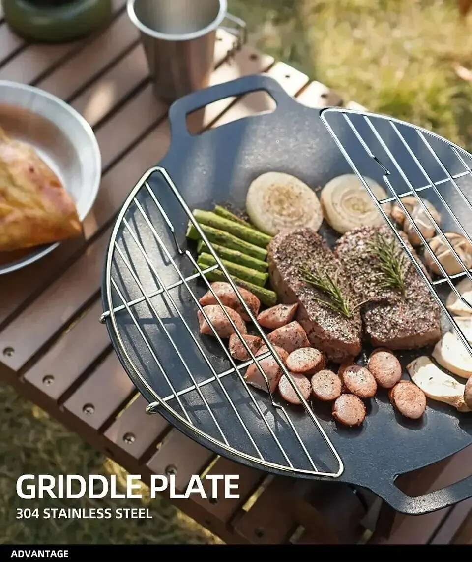 Outdoor Barbecue Net Steam Rack Stainless Steel Camping Barbecue Frying ...