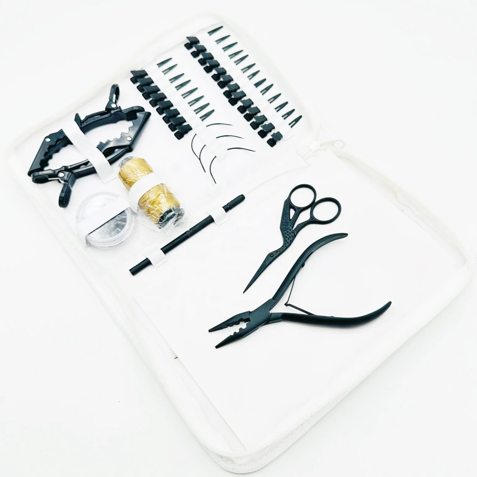 Hair Extension Tool Kit Plier for Micro and Nano Beads with Hair ...