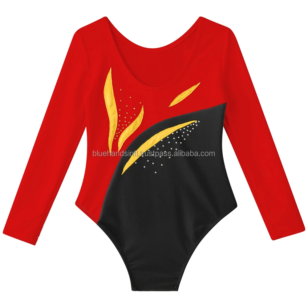 Customized Logo Competition Gymnastics Leotard Girls Sleeveless Custom ...