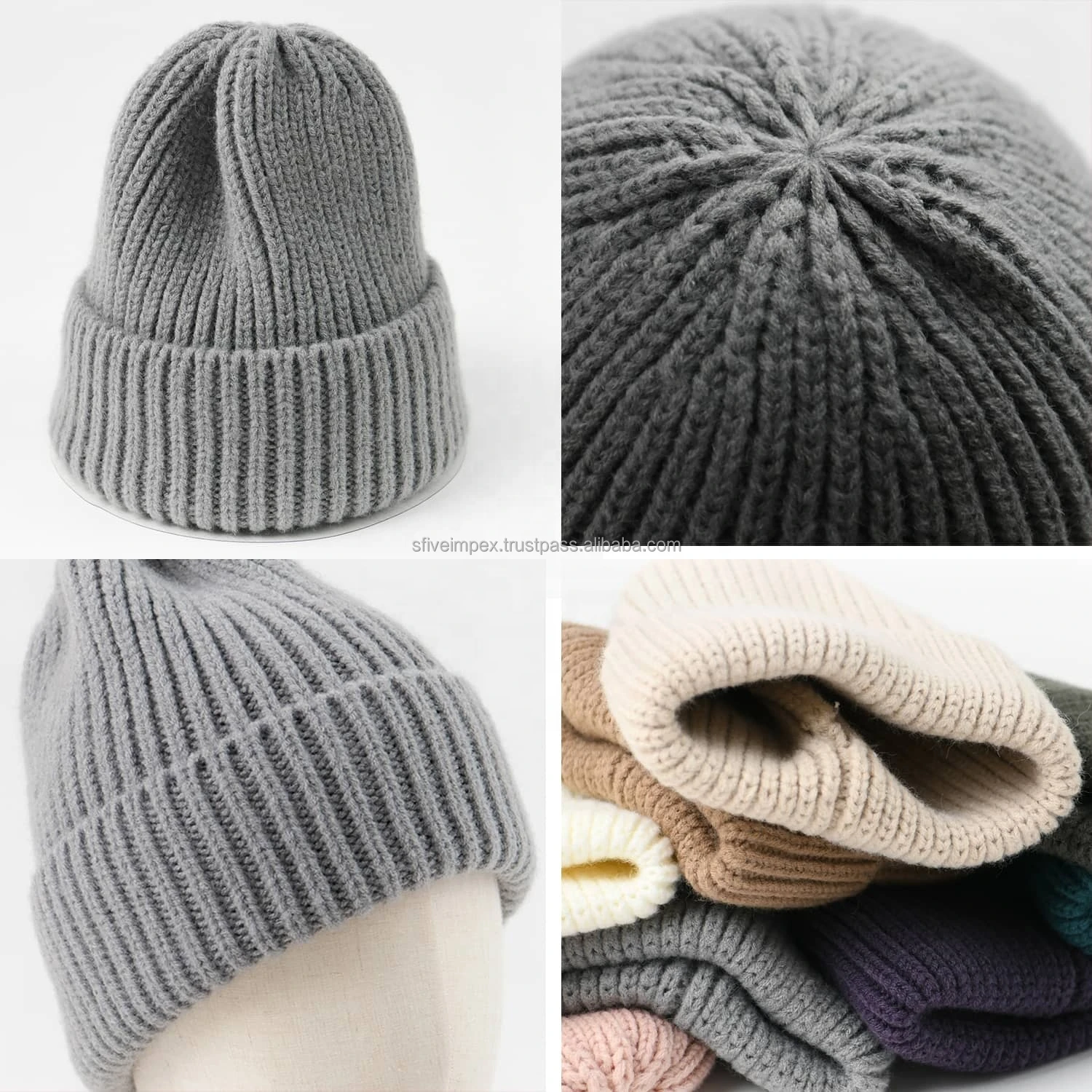 Oem Odm Chunky Cozy High Quality Wool Soft Solid Color Plain Unisex ...