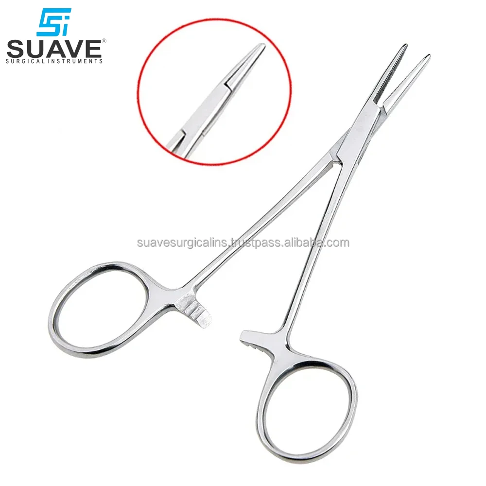 Curved Straight Tip Locking Clamps Forceps Stainless Steel Surgical ...