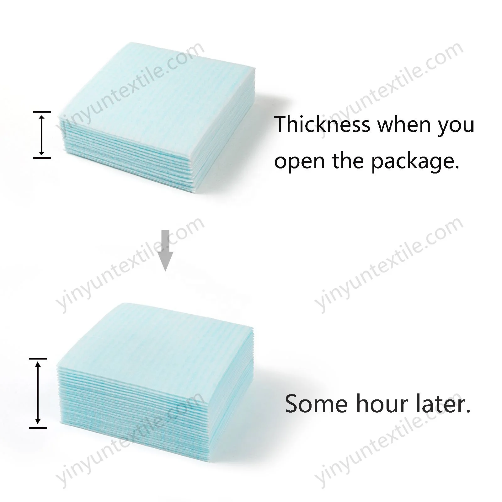 Disposable Pre-soaped Waterless Rinse Free Bath Washing Sponge Personal ...