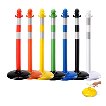 4set/kit Plastic Stanchion Reflective Post-aw Water Filled Warning Post ...