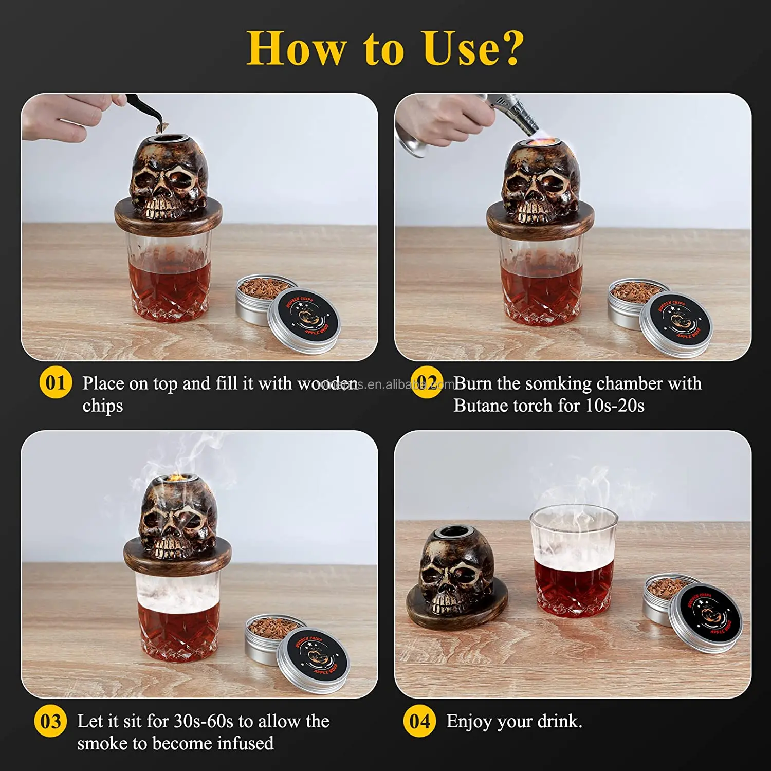 Cocktail Smoker Kit - Elevate Your Drinks with Wood Smoke