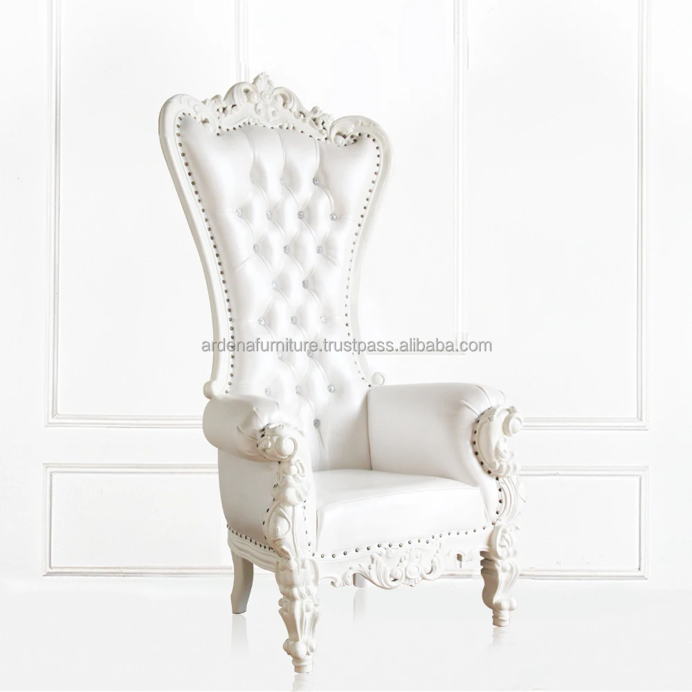 Luxury Wedding High Back Throne Chair White For Sale Hotel Furniture ...