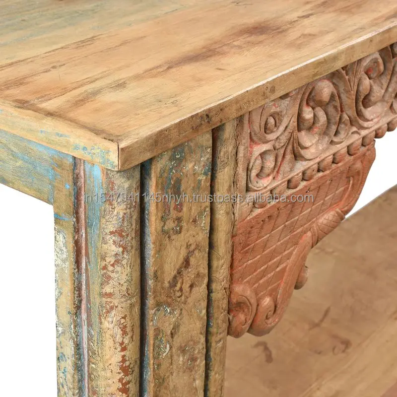 Traditional Entryway Hall Corner Console Table Indian Jodhpur Vintage ...