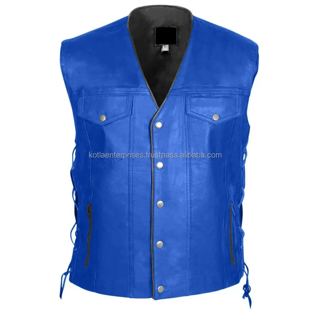 Men Leather Vest Cycle And Motorcycle Leather Vest For Men And Women ...