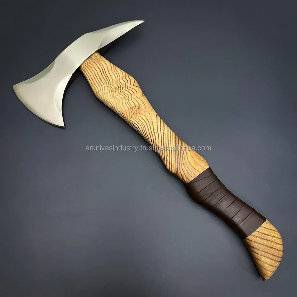 Handmade Custom High Quality Forged Carbon Steel Viking Battle Axe ...