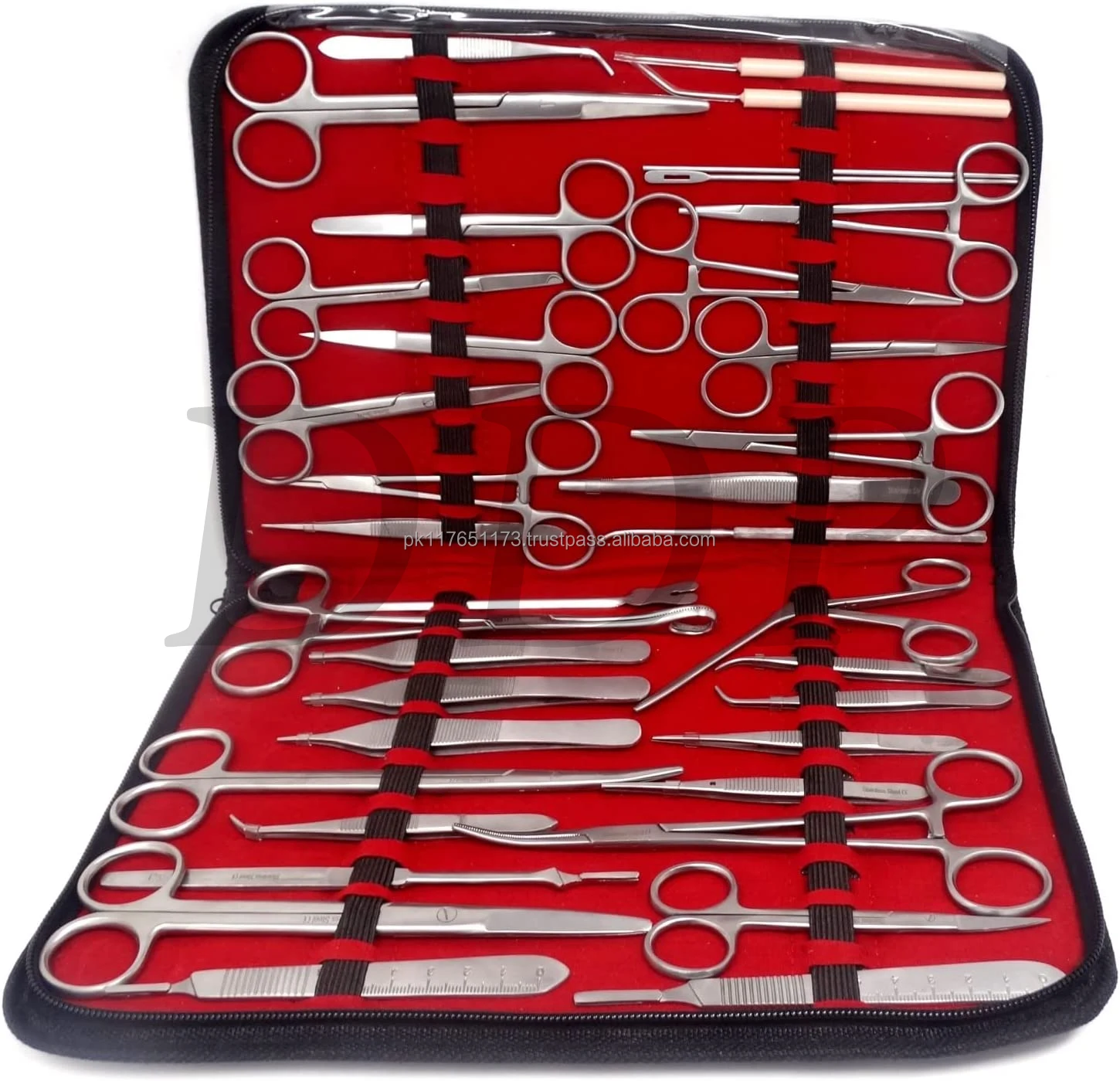 Kit de Instrumentos Quirúrgicos Veterinarios de Acero Alemán CE