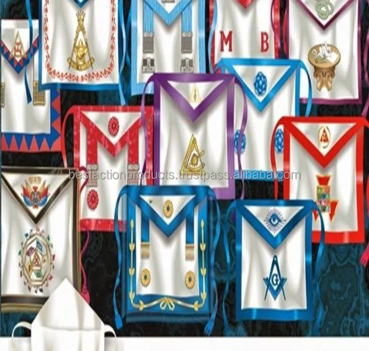 Wholesale Masonic Regalia Apron ,Masonic Lodge Officer Aprons Set, Case ...