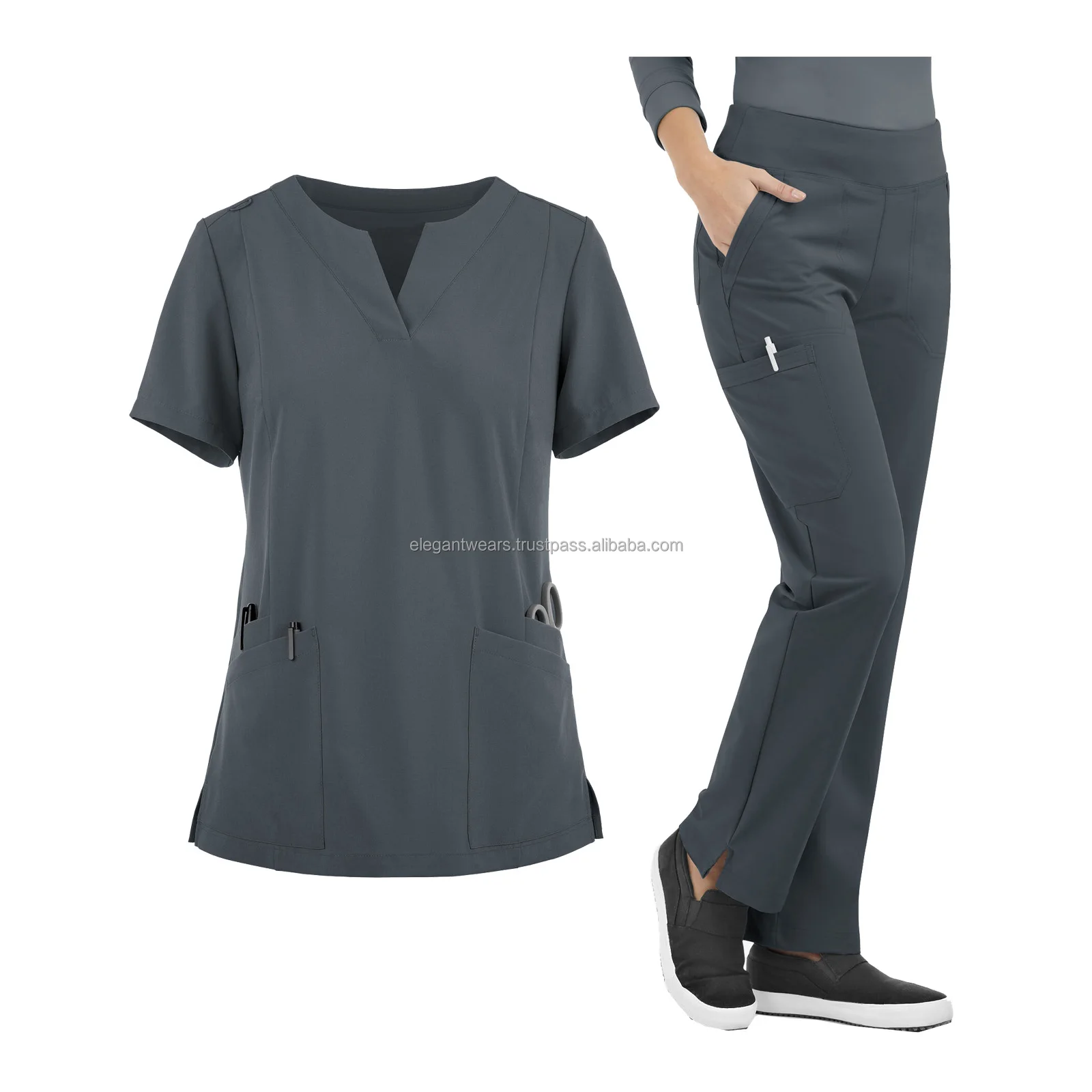 Uniforms For Hospital Nurse Scrubs Sets Short Sleeve Tops - Buy Scrubs ...