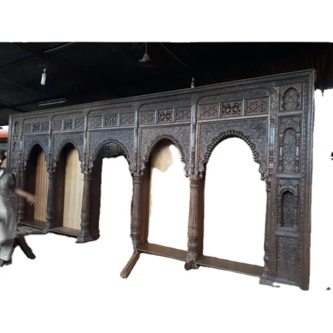 Antique and vintage solid wood arch hand carved for hallways garden ...