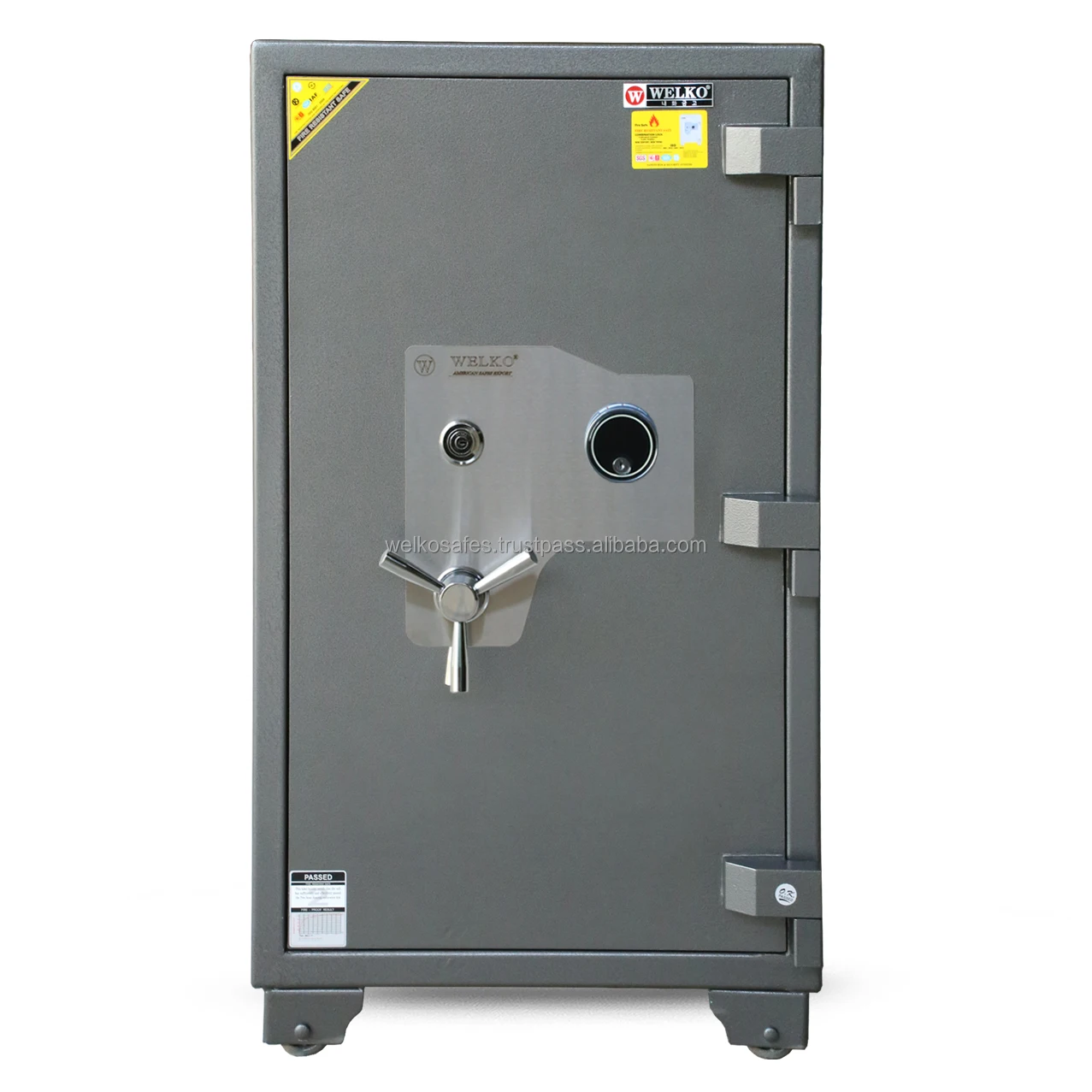 Bank Safety Deposit Boxes Key Lock Fireproof Stainless Steel Black High ...