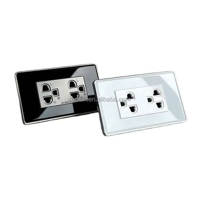 UEMON Smart Home 16A 250V~ Normal Wall Socket AU/EU/UK U.S. White Black ...