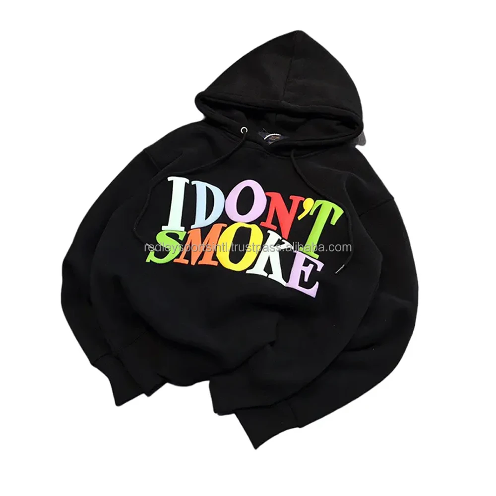 Streetwear Clothing 3d Puff Screen Printing Cotton Hoodies Quick Dry ...