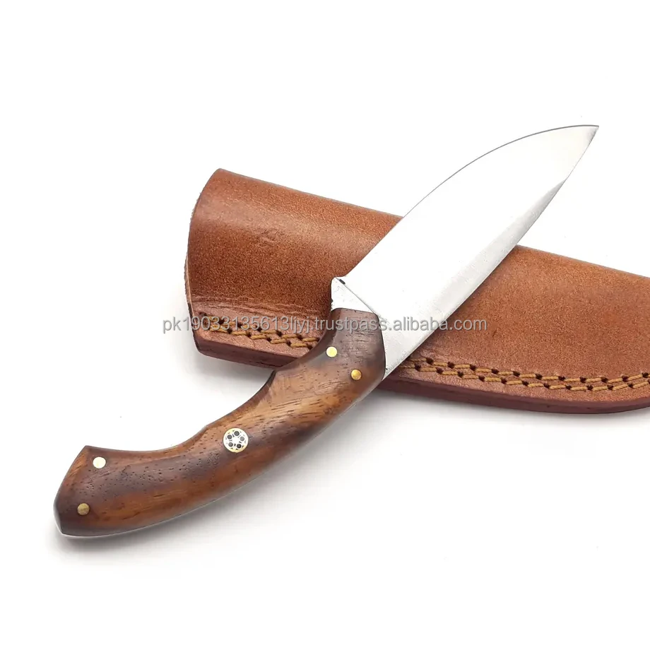 High Quality Best Mini Fixed Blade Camping Knife Rose Wood Handle and ...
