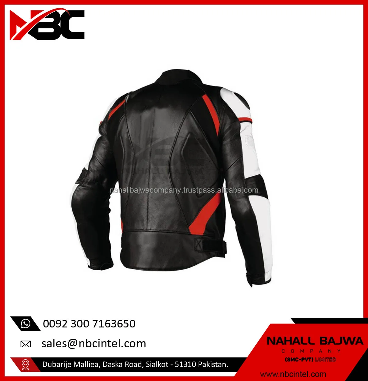 Top Quality Leather Motorcycle Racing Jacket - Waterproof