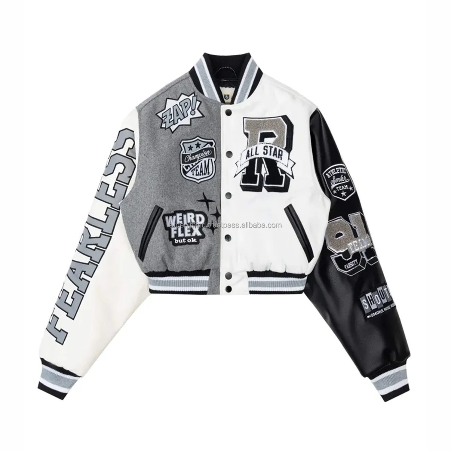 High Quality Custom Varsity Jacket Custom Logo Blank Wool Baseball ...