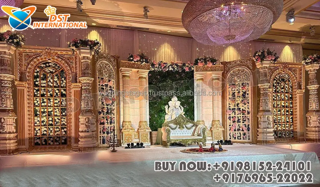Grand Indian Wedding Reception Party Stage Setup Western Wedding ...