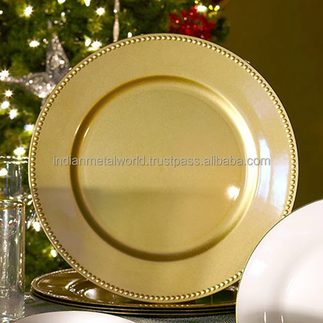 Big Copper Hammered Charger Plate - Customized Metal Dishes & Platters ...