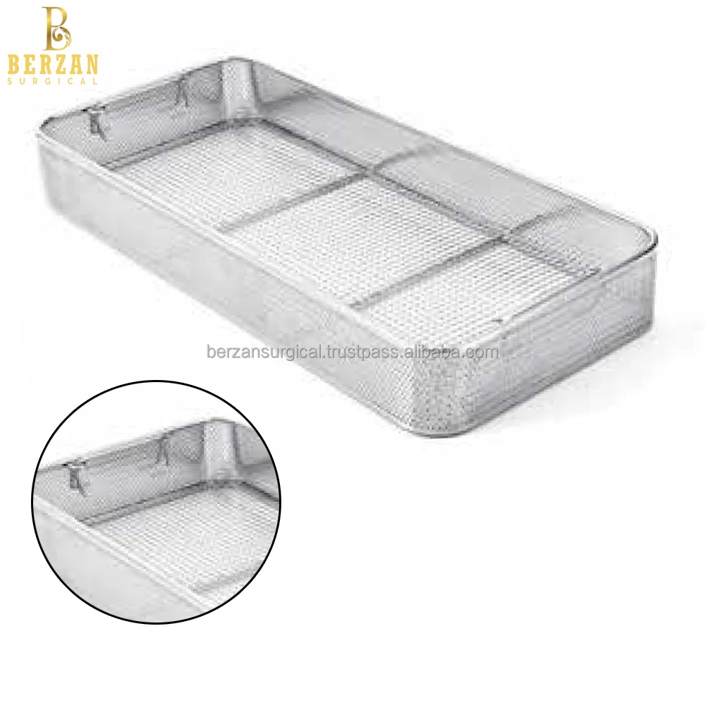 Wire Mesh Boxes / Basket With Lid Medical Hospital Use Mesh Tray ...