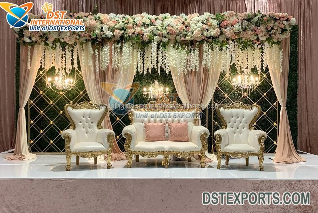 Muslim Walima Sofa Set for Bride & Groom Pakistani Design Fancy Wedding ...
