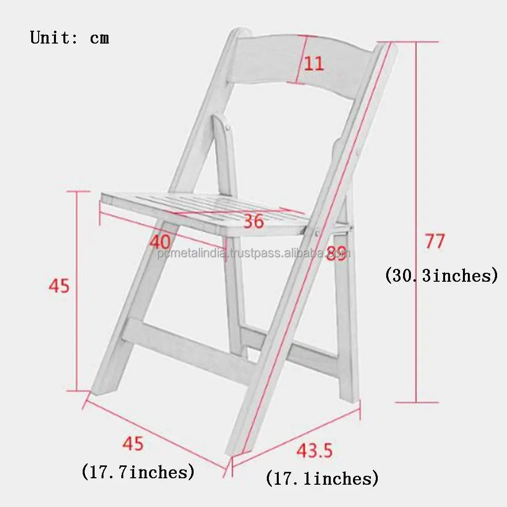 NEW INDUSTRIAL WOOD FOLDING CHAIR - Perfect for Events