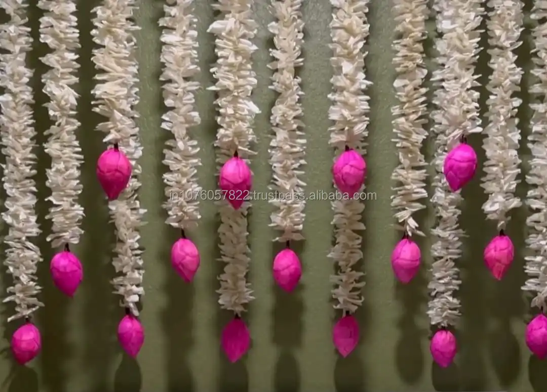 Artificial Jasmine Lotus Flower Garland for Indian Weddings