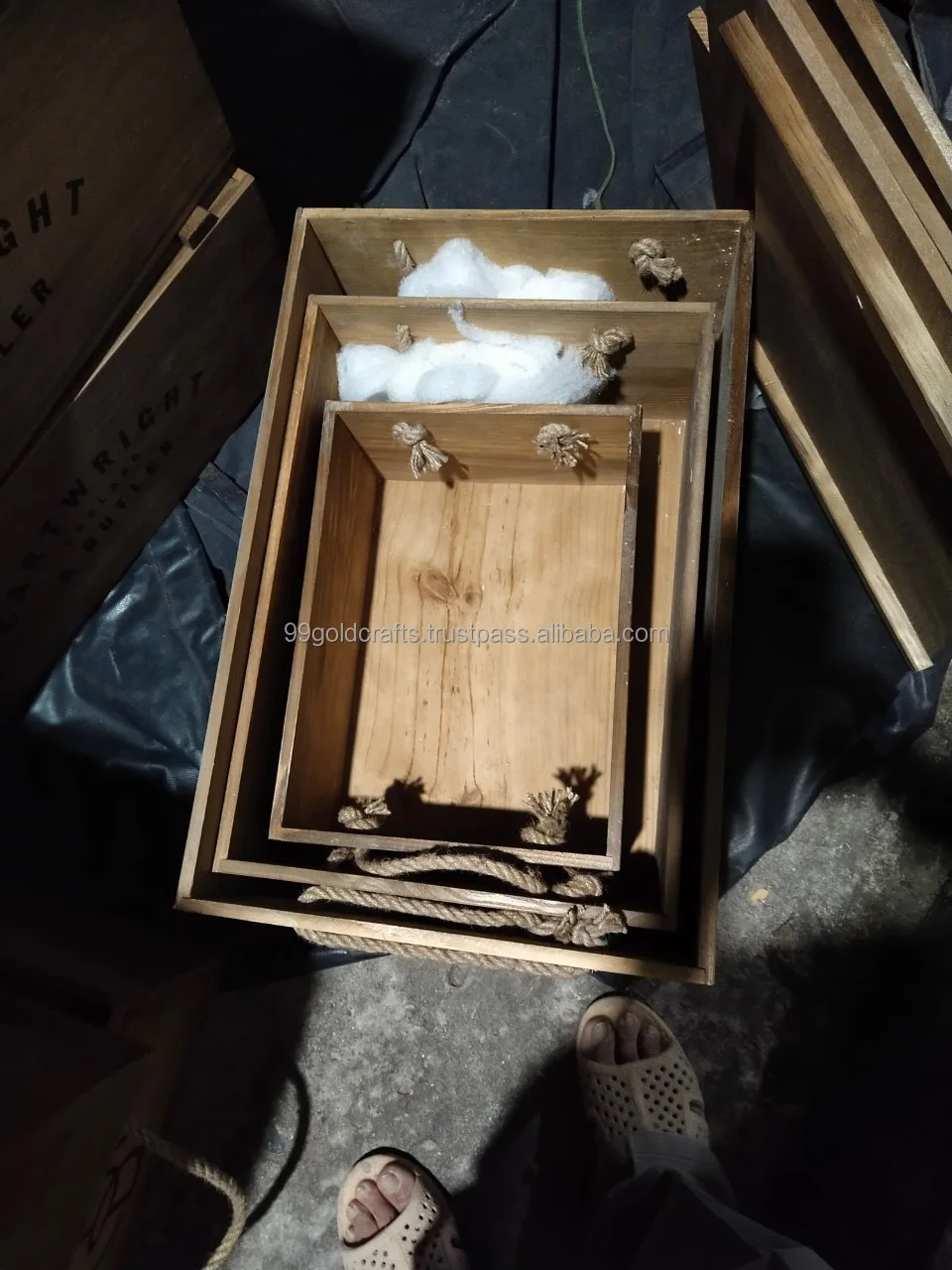 Factory Wooden Crates For Building Shelving - 3 Decorative Wood Storage ...