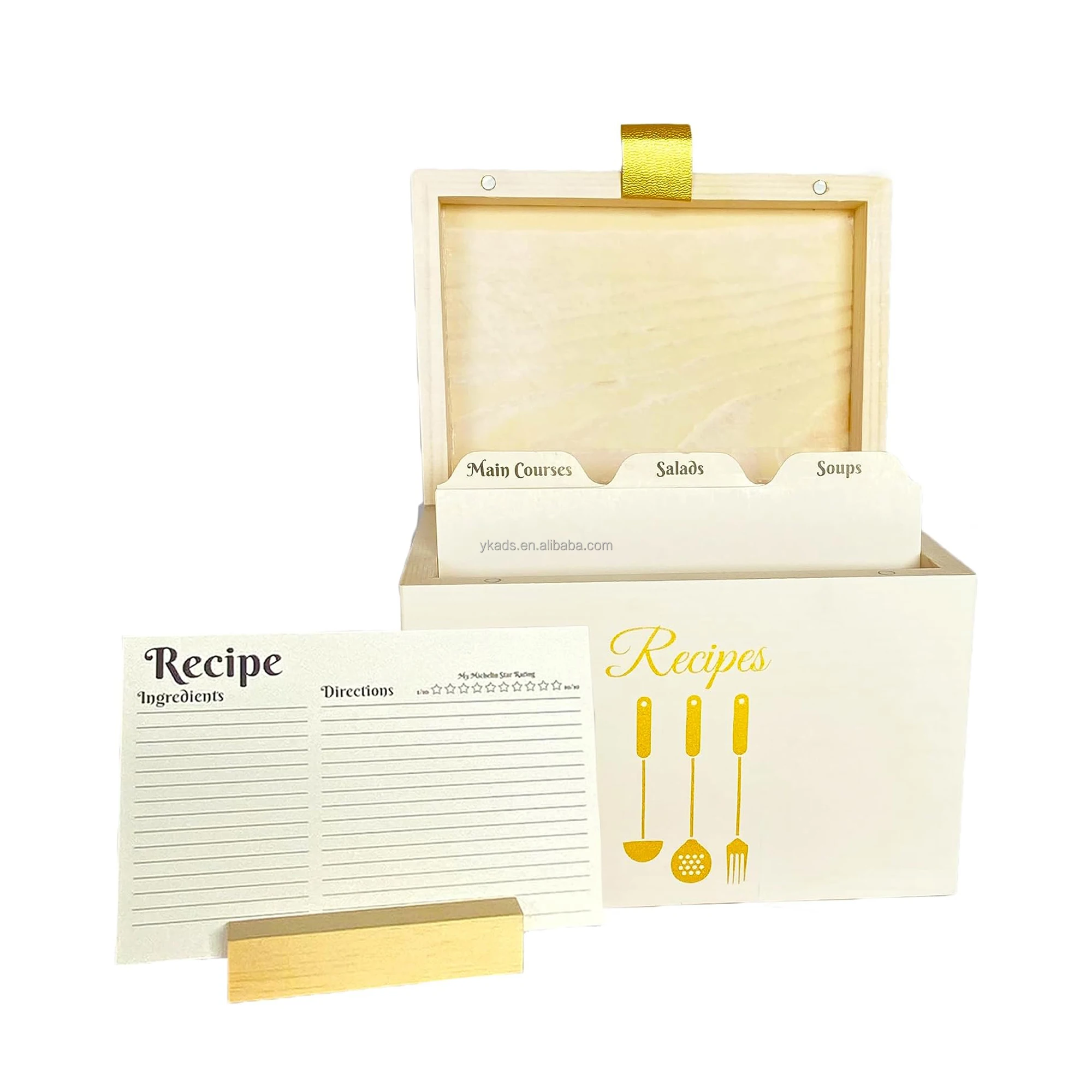 Custom Recipe Box In Bamboo Material - Buy Custom Recipe Box,Acacia ...