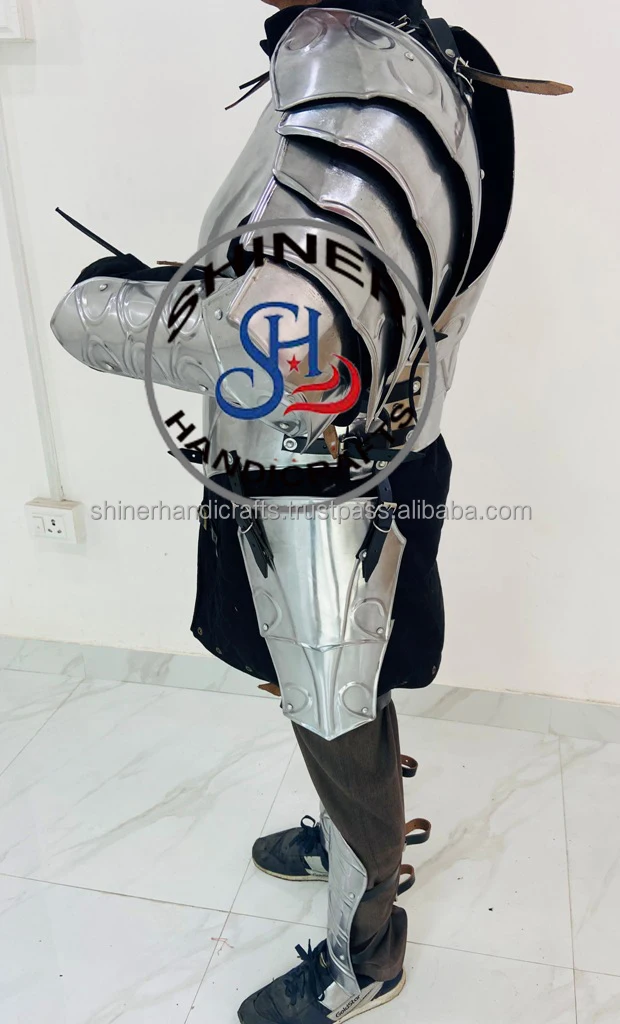 Medieval Armor Breastplate Jacket Chest Armour Shoulder Set Silver ...