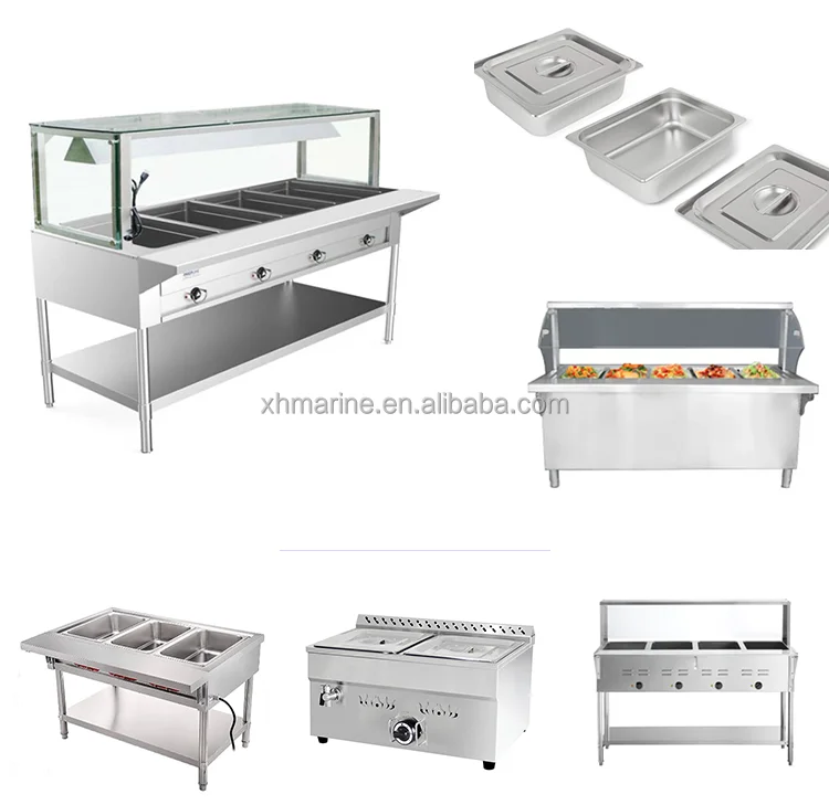 Commercial Electric Stainless Steel Steam Table Food Display Table Food ...