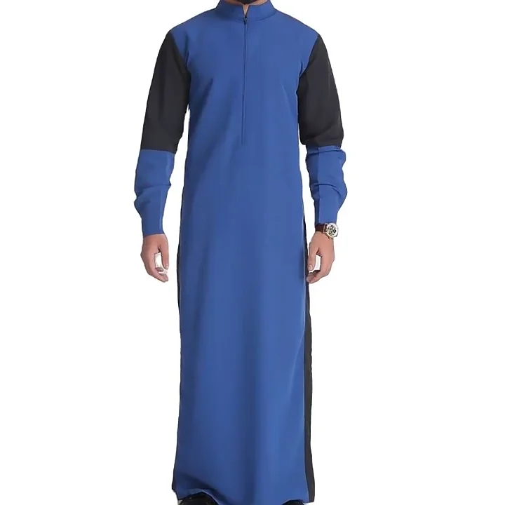 Traditional Islamic Clothing Embroidery Simulation Silk Thawb Caftan ...