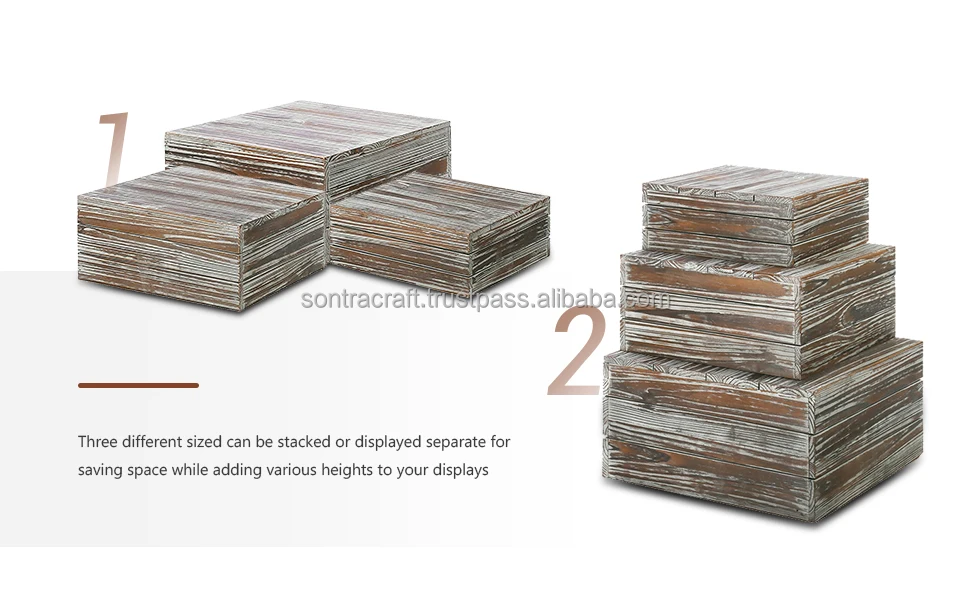 Equipment Hotel Wooden Buffet Riser Gastronorm Sapele Wooden Frame ...