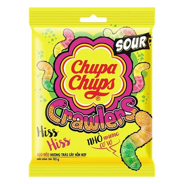Wholesale Fruity Candy Chupa Chup Sour Crawlers 90g X 30 Bags - Buy ...