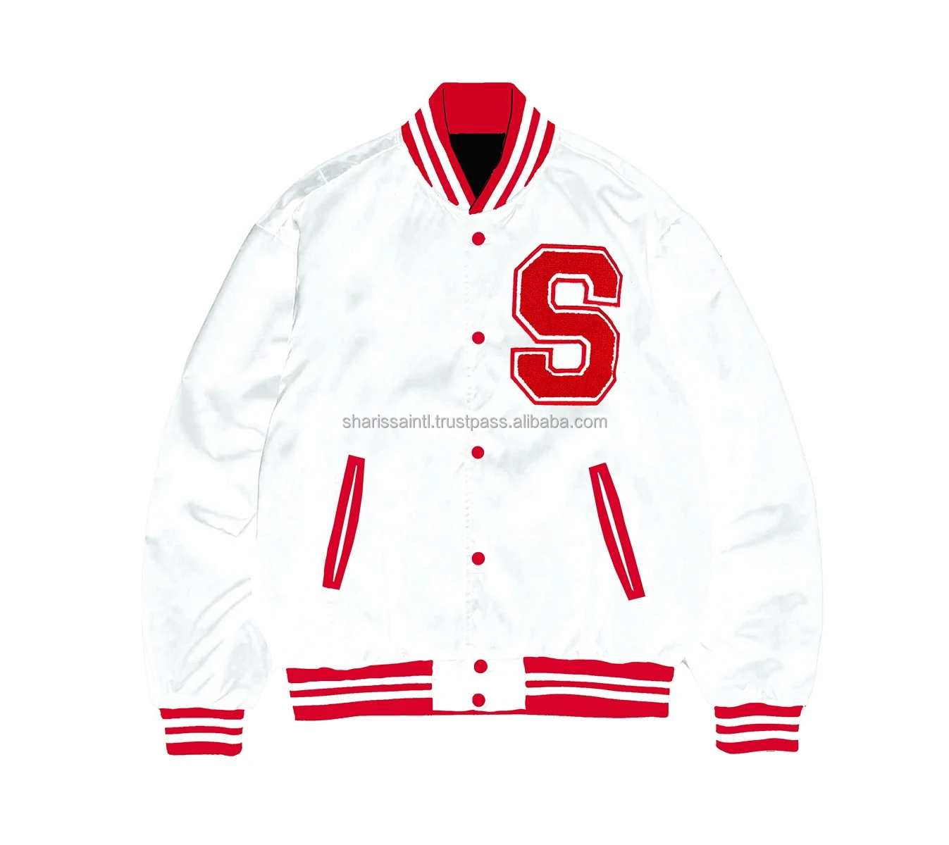 Men's Clothing Satin Varsity Jackets Letterman Baseball Jackets Custom ...