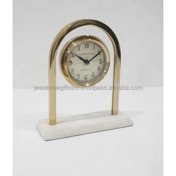 Handmade Metal Tabletop Clock With Shiny Polish & Black Powder Coating ...