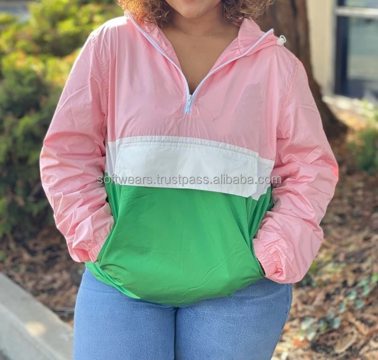 Custom Pullover Windbreaker Sorority And Fraternity Half Zip Anorak ...
