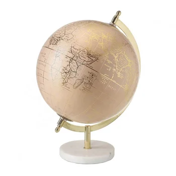 New Design Marble Base Desktop Rotating Plastic World Globe For Home ...