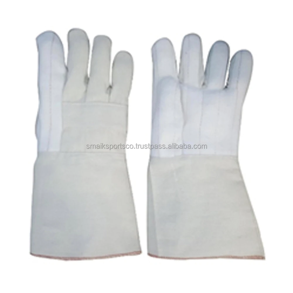 Best 100% Cotton Hot Mill Gloves/28 OZ Double Palm With Gauntlet and ...
