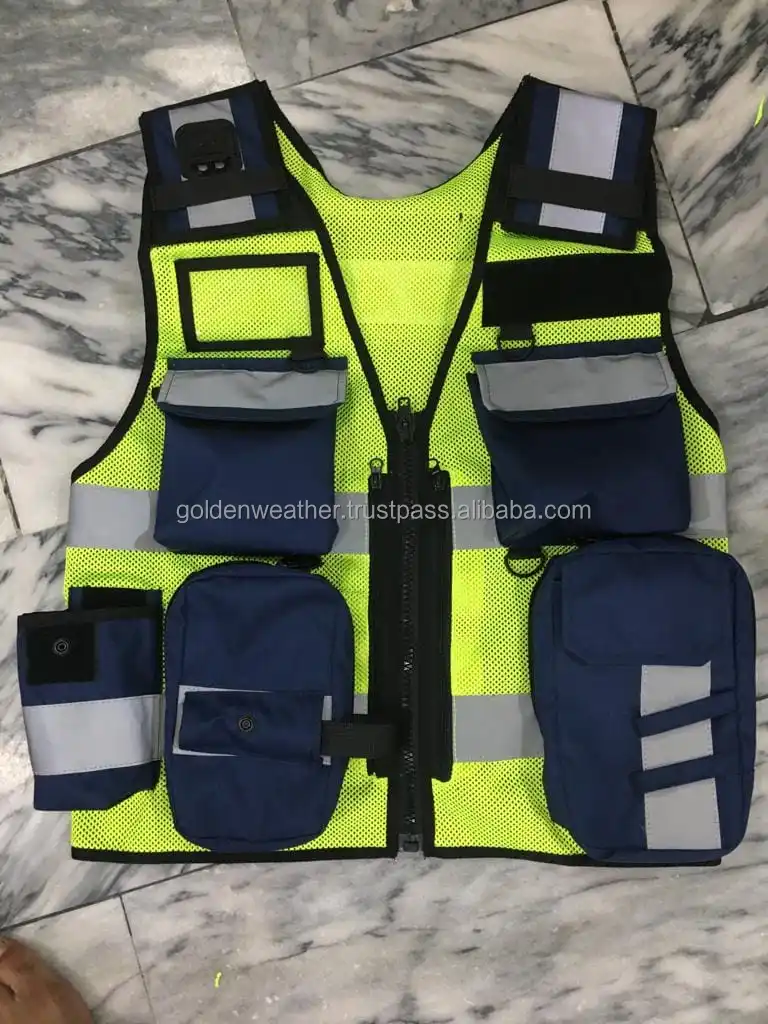 Fir And Ambulance Tactical Vest Security Hi Viz Reflective Vest Front ...