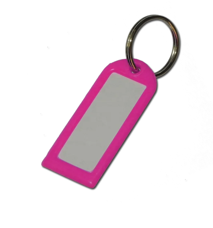 Plastic Name Tag Key Holder, Identification Key Tag - Paper Insert Key ...