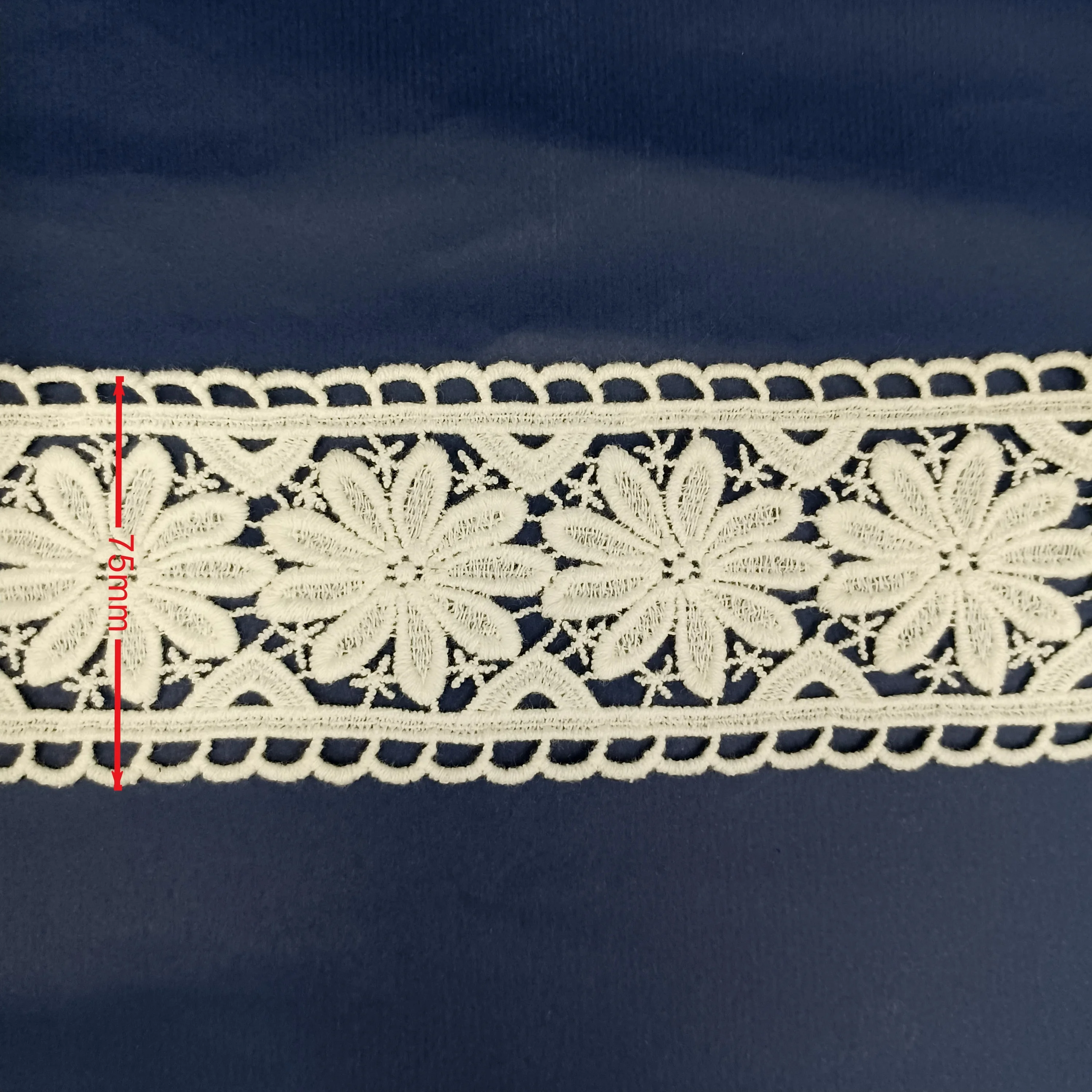 Best Selling 75 Mm Border Lace Fabric Embroidery - Buy Border Lace ...
