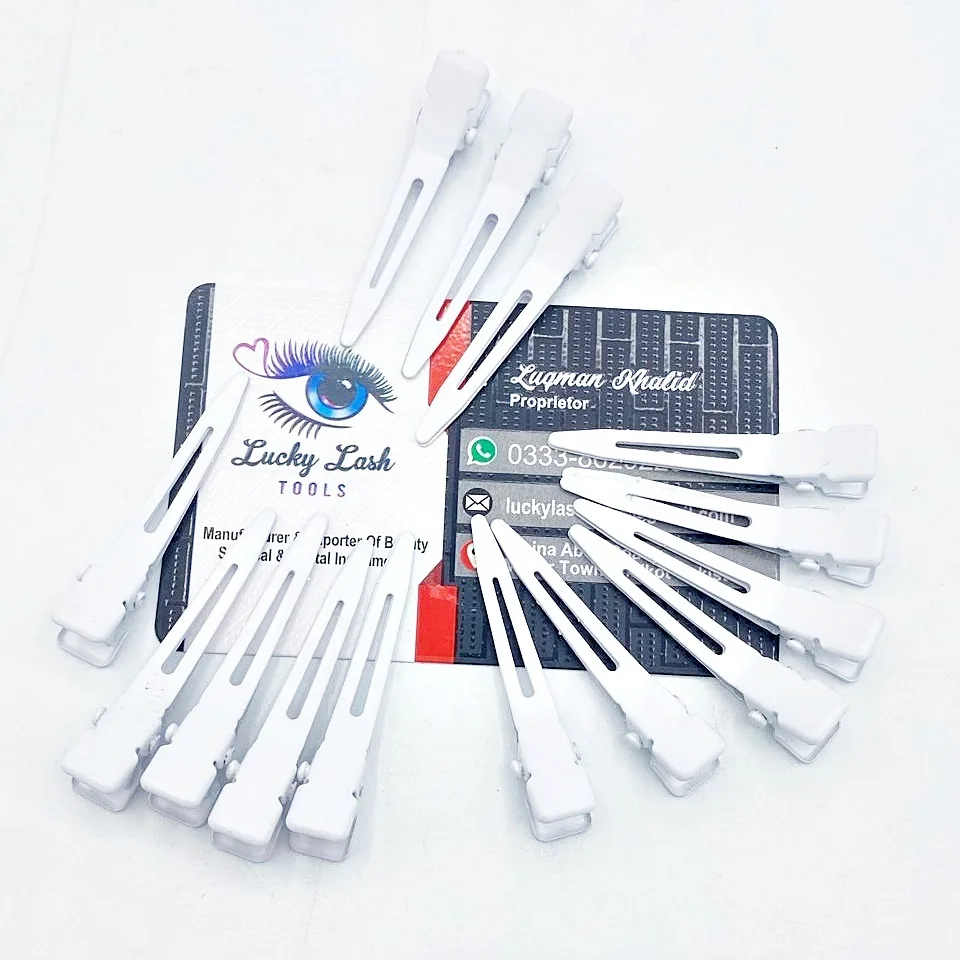 White Keratin Hair Extensions Clips High-Quality Stainless-Steel Hair ...