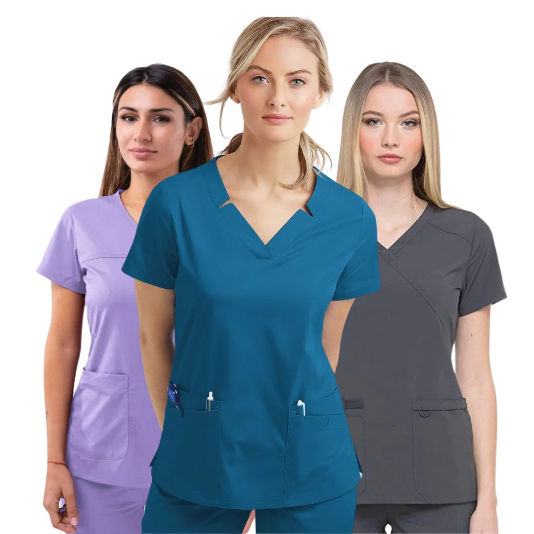 Top Shirt Scrubs Uniforms Sets Nursing Hospital Medical Clothes With ...