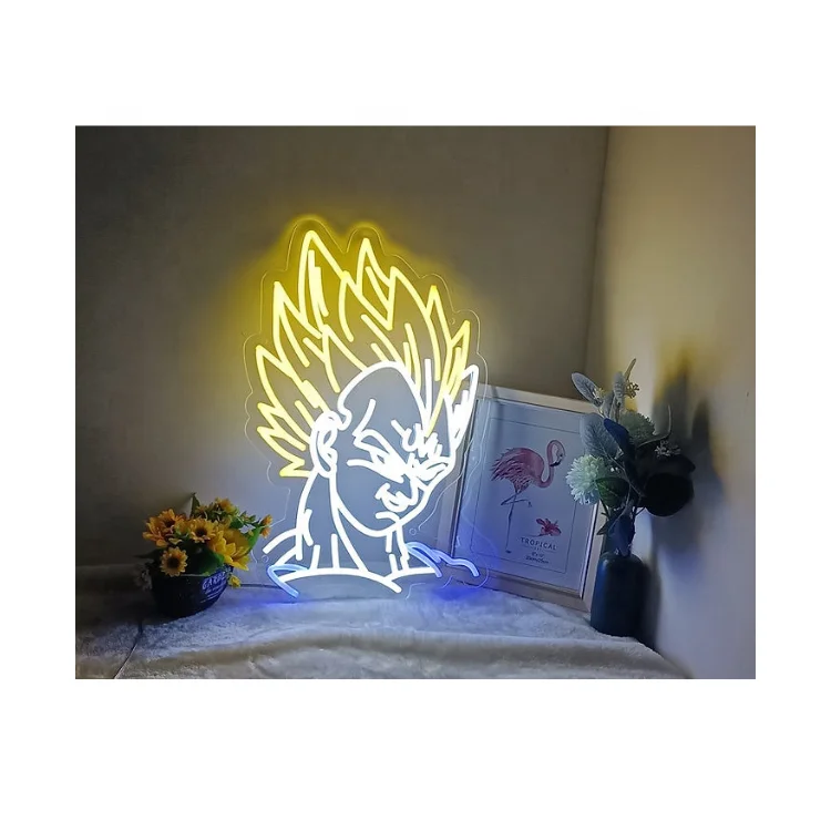 Vegeta Neon Sign Dragonball Anime Neon Sign Custom Led Neon Art Outdoor ...
