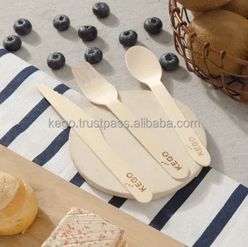 High Quality Biodegradable Wooden Disposable Cutlery Set Includes Knife ...