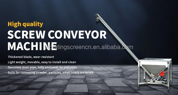 304 Stainless Steel Inclined Screw Conveyor Auger Feeder For Food ...