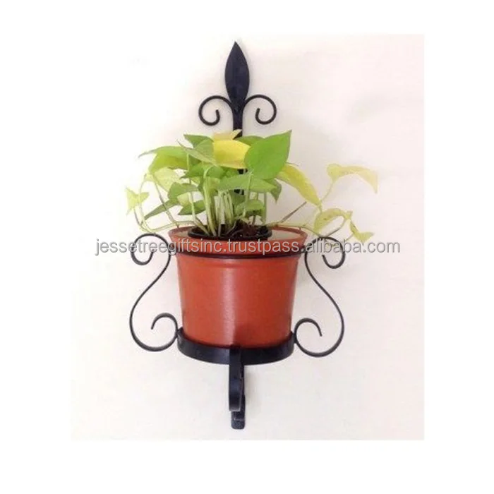 Metal Sheet Wall Mounted Planter With White Powder Coating Finishing ...