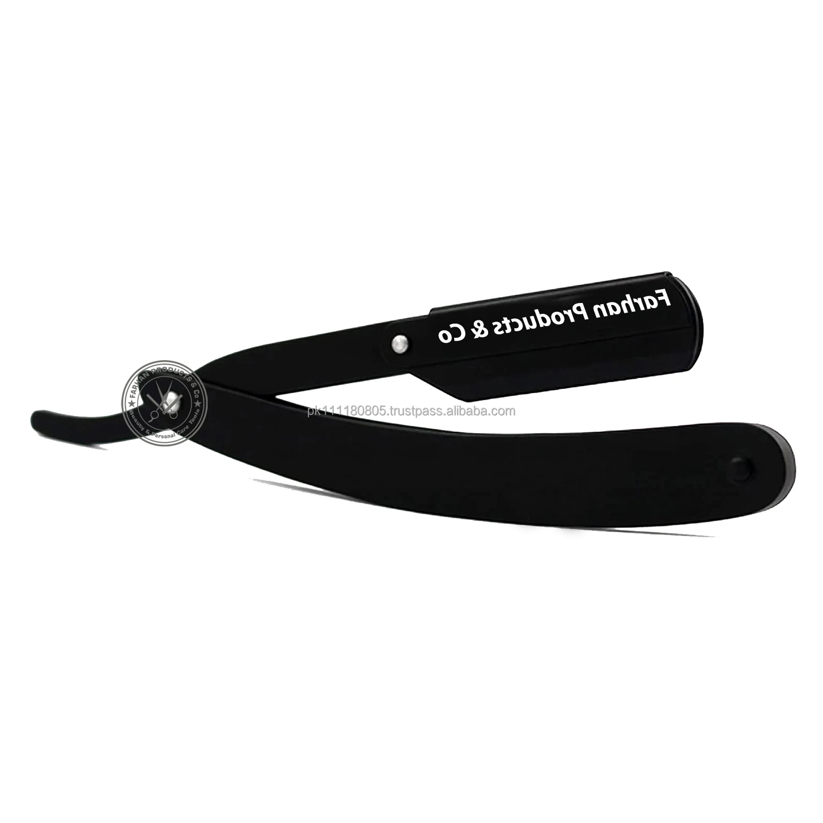 Men's Shaving Barber Tools Hair Razor Antique Black Folding Shaving ...